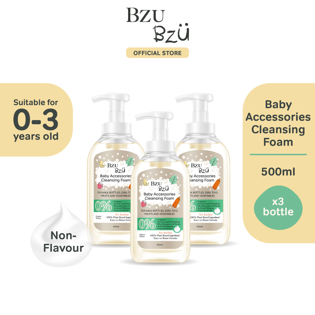 BZU BZU Baby Accessories Cleansing Foam Original 500ml x 3 bottle – BZU ...