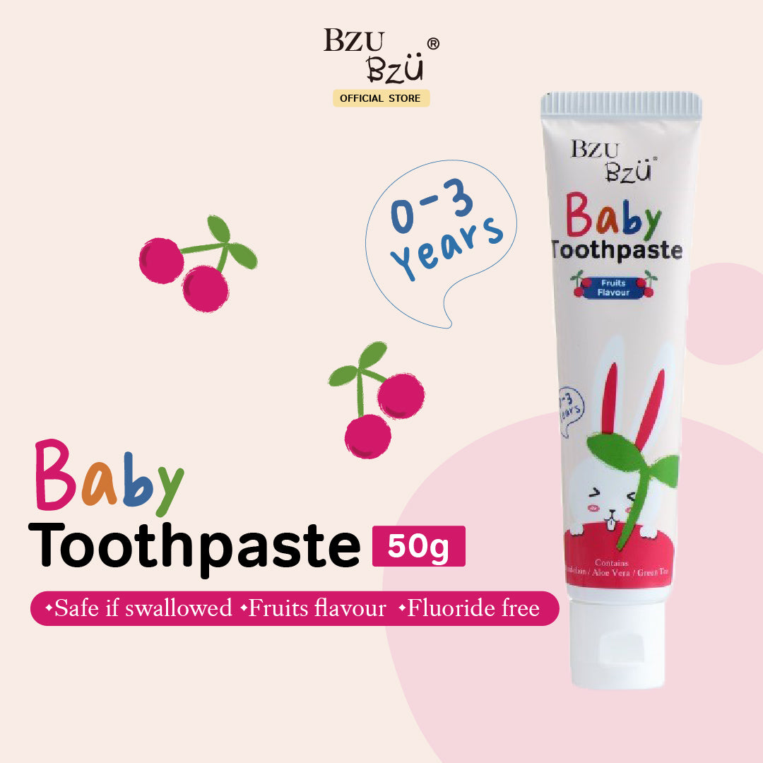 BZU BZU Baby Toothpaste 50g | 0 - 3 years | Safe if Swallowed | Fluori ...