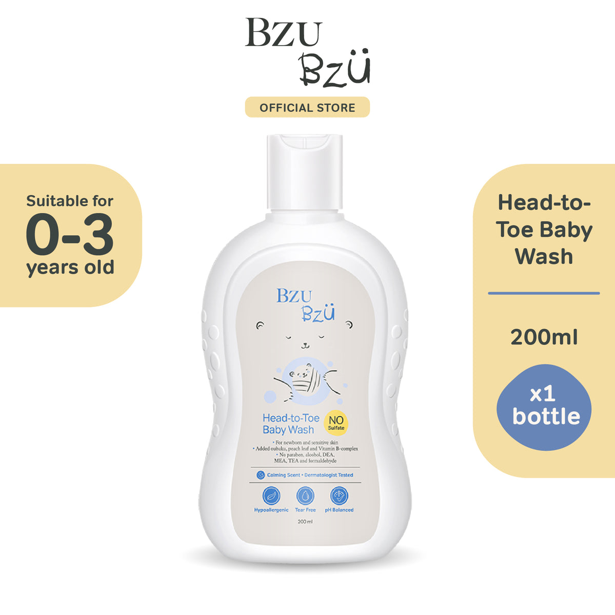 BZU BZU Head to Toe Baby Wash, 200ml – BZU BZU Singapore