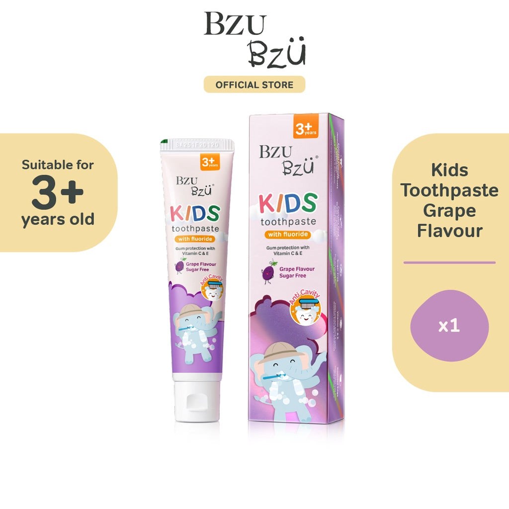 BZU BZU Kids Toothpaste Grape Flavour (50g) – BZU BZU Singapore
